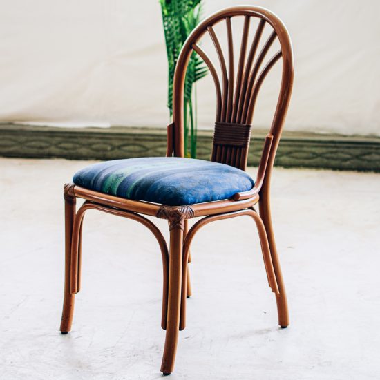 RBCC 020 BENTWOOD DINING CHAIR BENGALA FRAME GREEN FANS - Ramboo